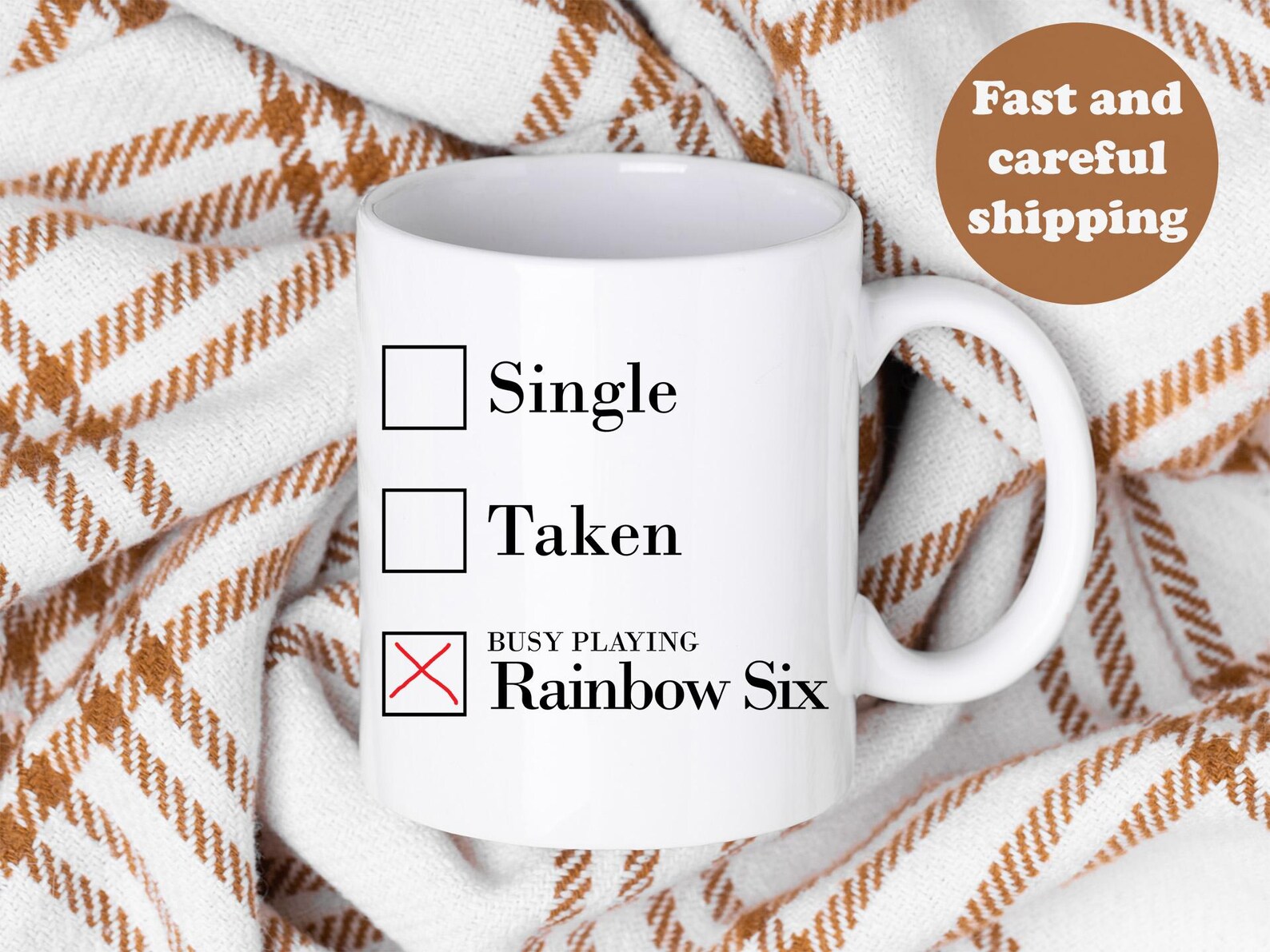 Busy Playing Rainbow Six Siege Mug, Funny Gamer Geek Mug, Busy Playing ...