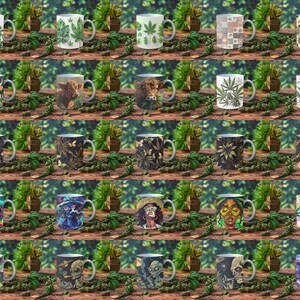 100+ Weed Variety Pack Mug Wrap Bundle, 11oz and 15oz Weed Mug Template ...