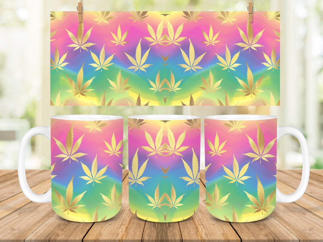 Marijuana Mug Wrap Design PNG, 11oz and 15oz Weed Mug Template, 420 ...