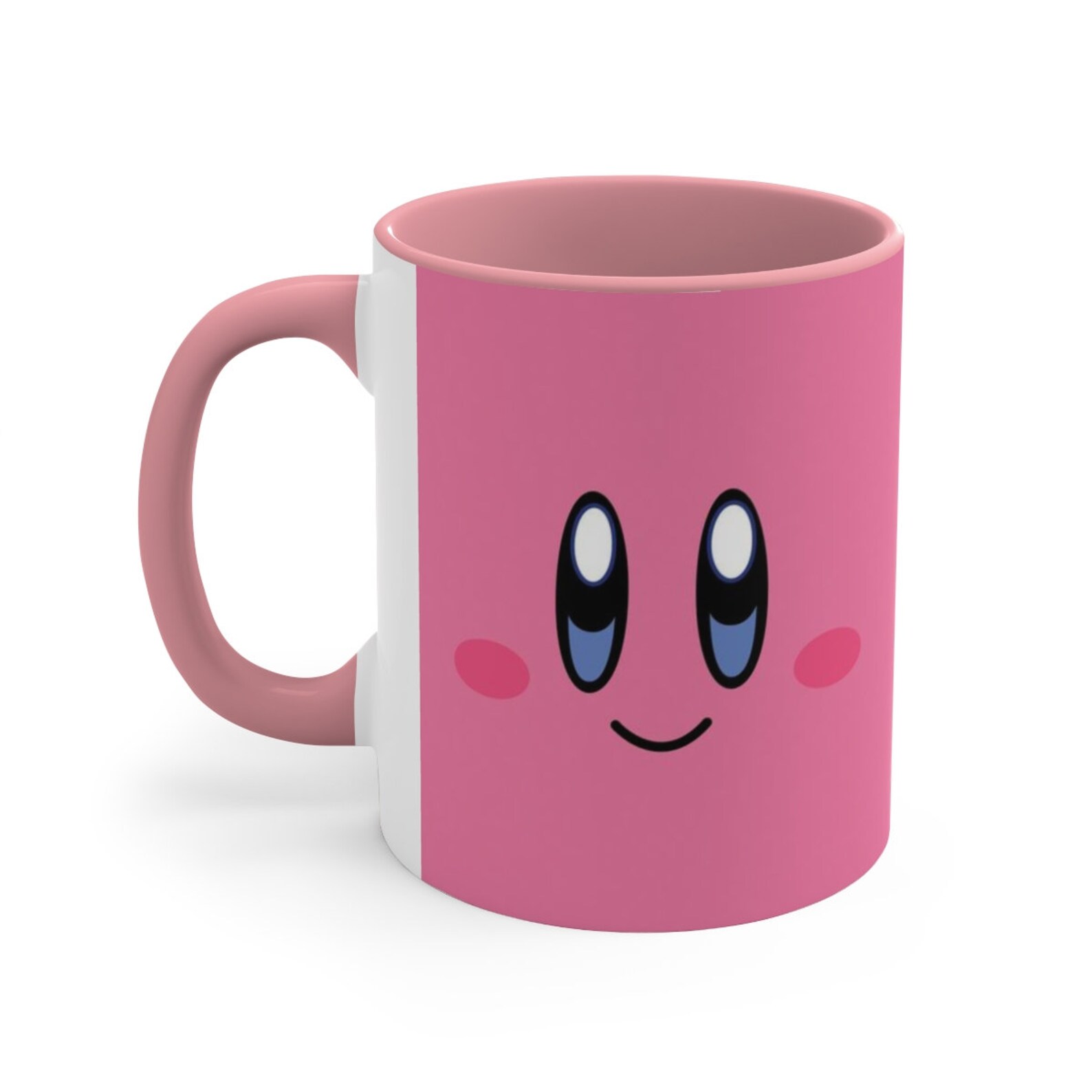 Pink Kirby Face Mug Pink Parody Mug Kirby Coffee Mug 11oz - Etsy