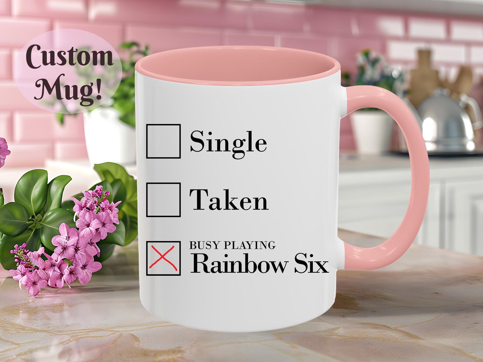 Busy Playing Rainbow Six Siege Mug, Funny Gamer Geek Mug, Busy Playing ...