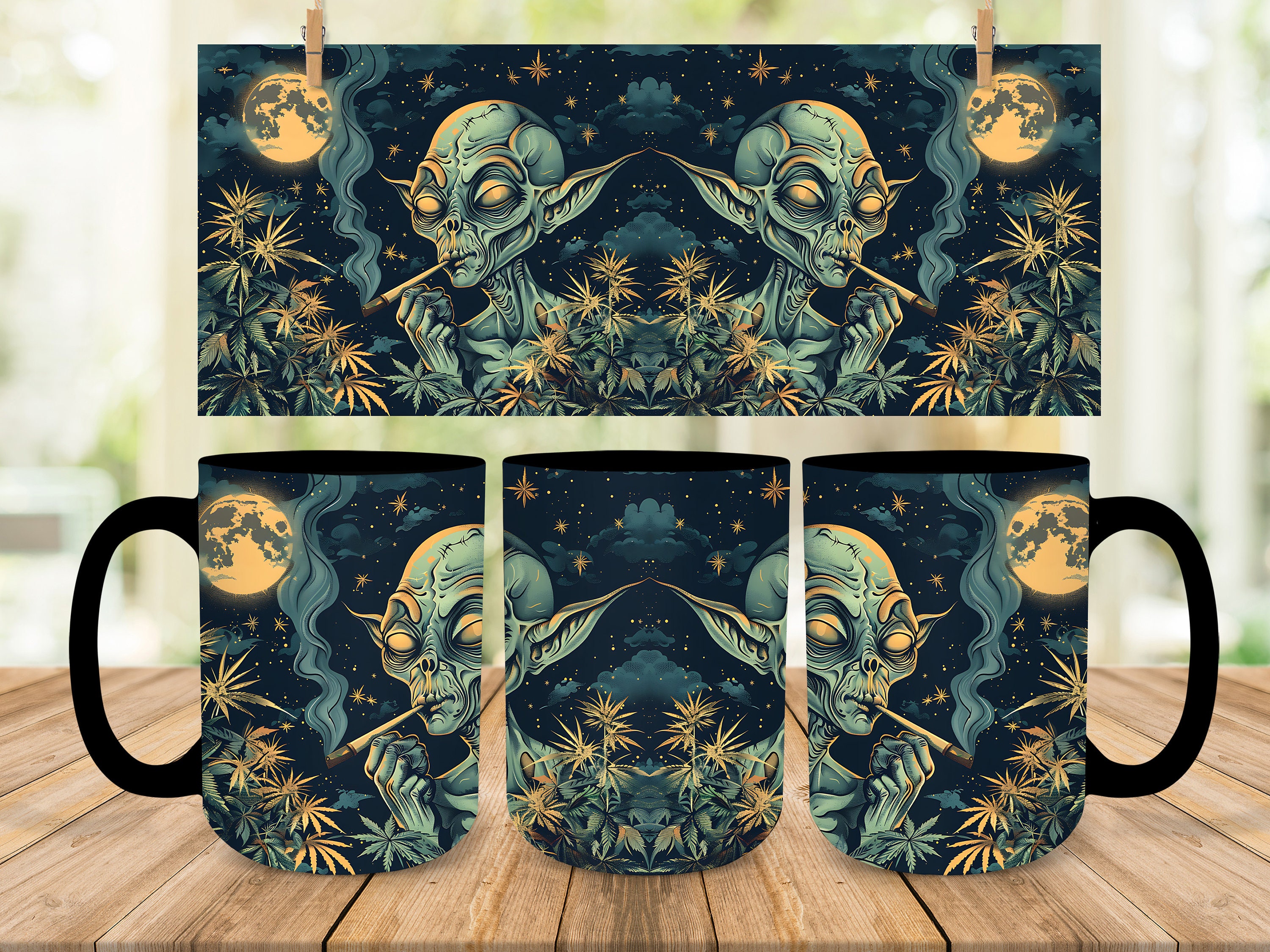 Marijuana Mug Wrap Design PNG, 11oz and 15oz Weed Mug Template, 420 ...