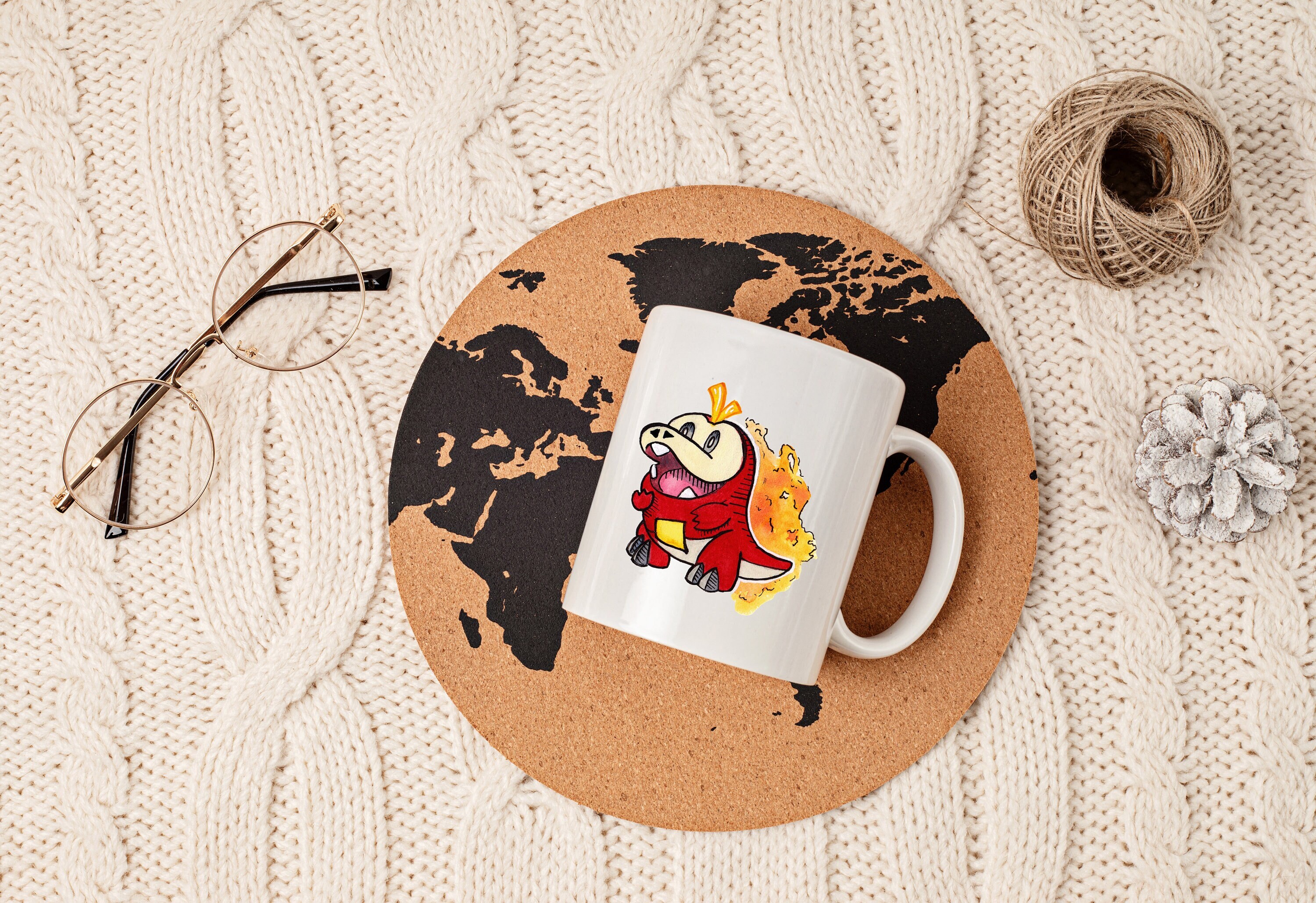 Fuecoco Mug, Pokémon Scarlet & Violet Mug, Pokémon Mug, Watercolor Mug ...