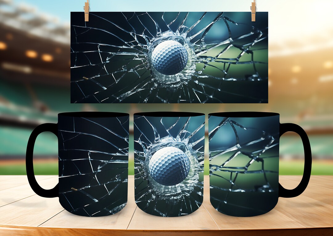 3D Golf Ball Mug Wrap Design Bundle, 3D Golfing Mug Wrap Design, 11oz ...