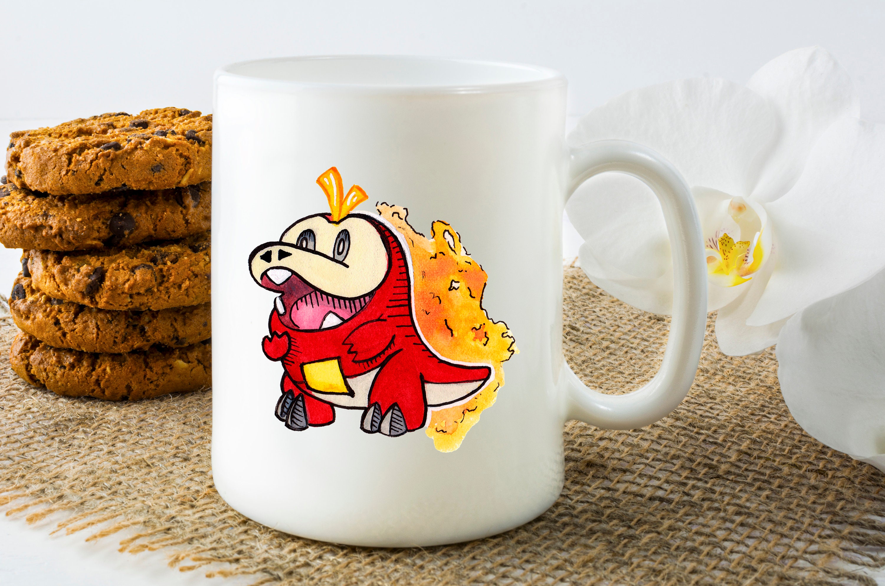 Fuecoco Mug, Pokémon Scarlet & Violet Mug, Pokémon Mug, Watercolor Mug ...
