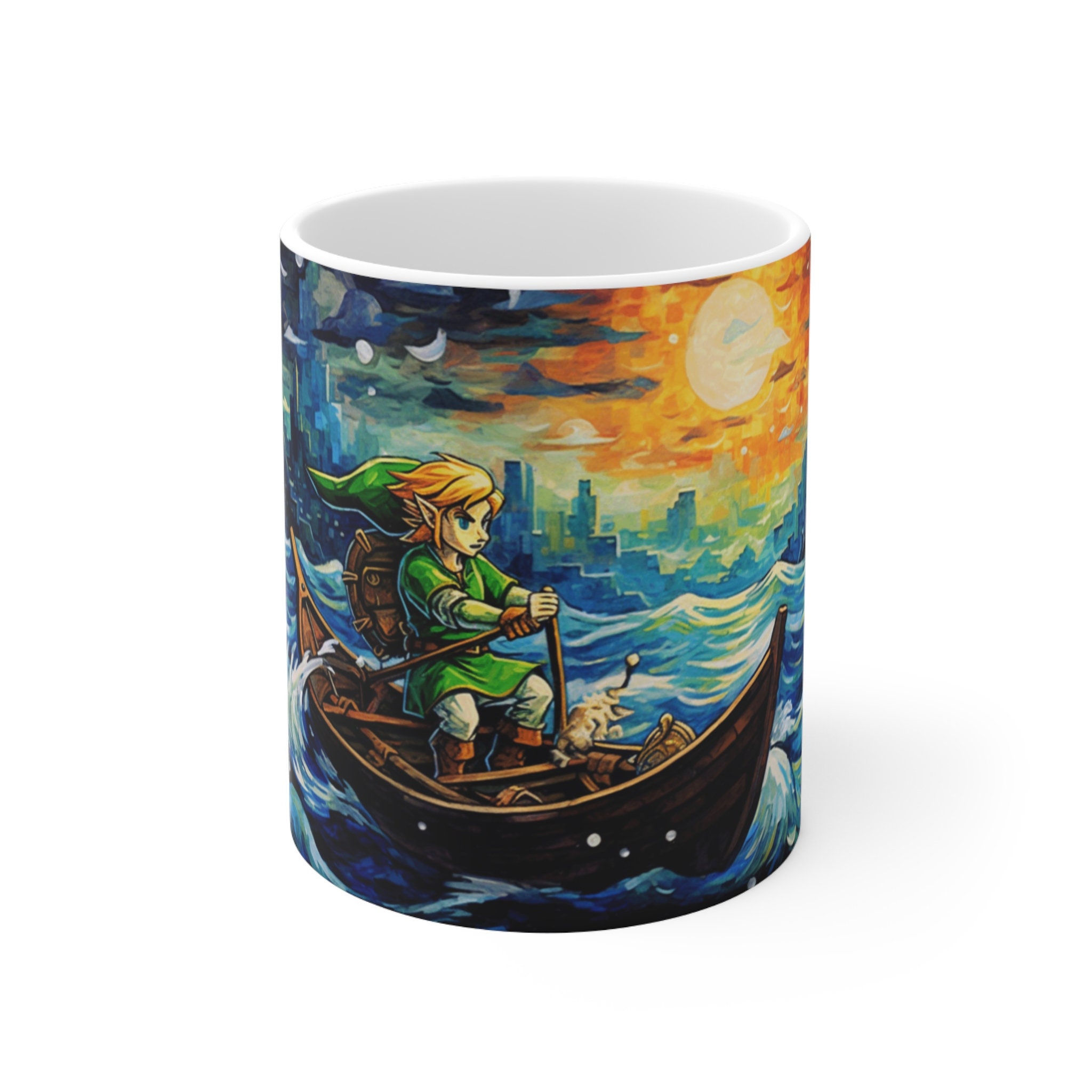 Van Gogh Inspired Zelda Art, Link Mug, Van Gogh Art, Zelda Tears of the ...
