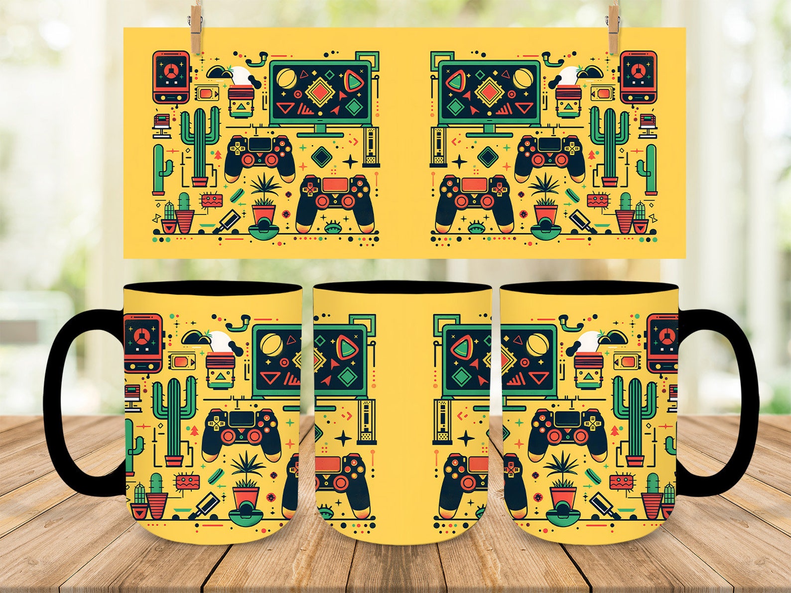 Video Game Variety Pack Mug Wrap Bundle, 11oz and 15oz Gaming Mug ...