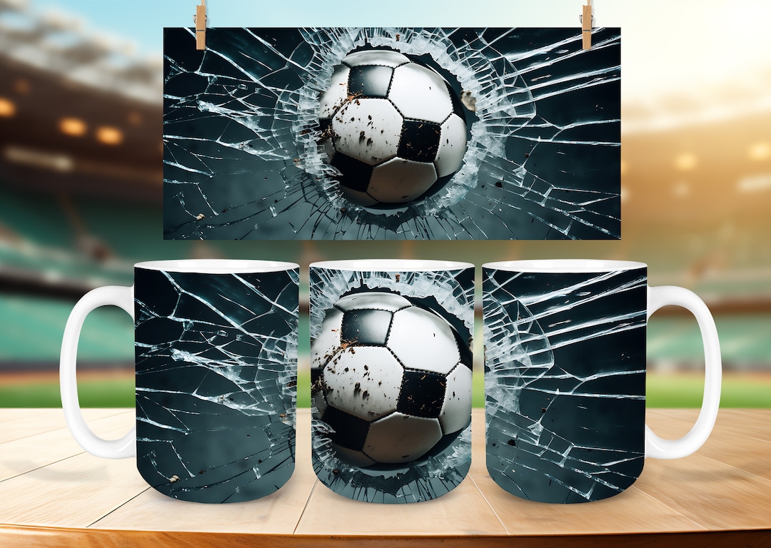 3D Soccer Ball Mug Wrap Design Bundle, 3D Football Mug Wrap Design ...