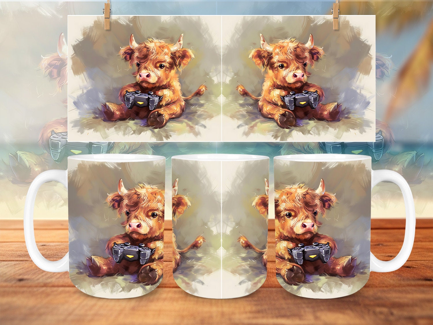 Video Game Variety Pack Mug Wrap Bundle, 11oz and 15oz Gaming Mug ...