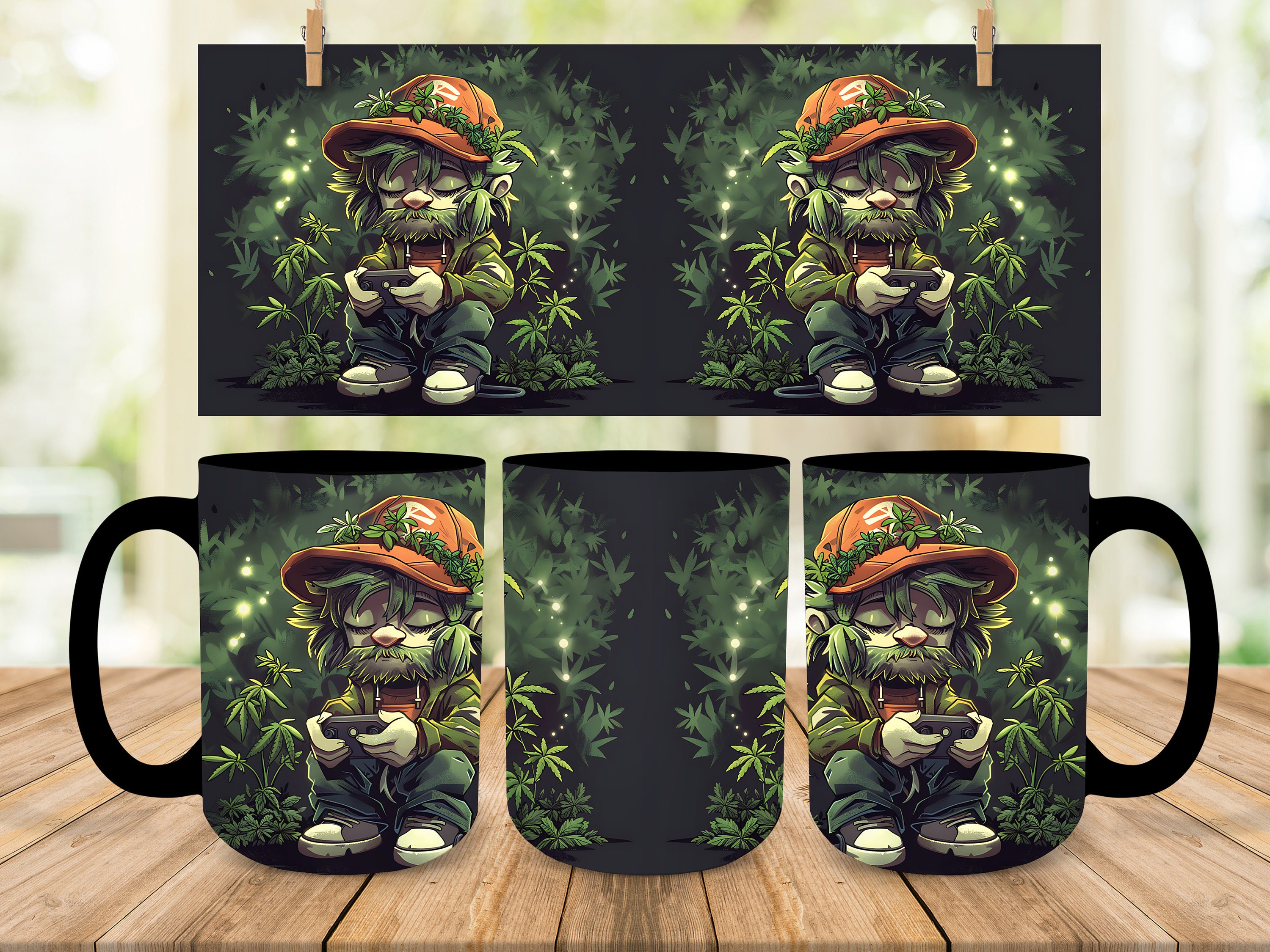 Marijuana Mug Wrap Design PNG, 11oz and 15oz Weed Mug Template, 420 ...