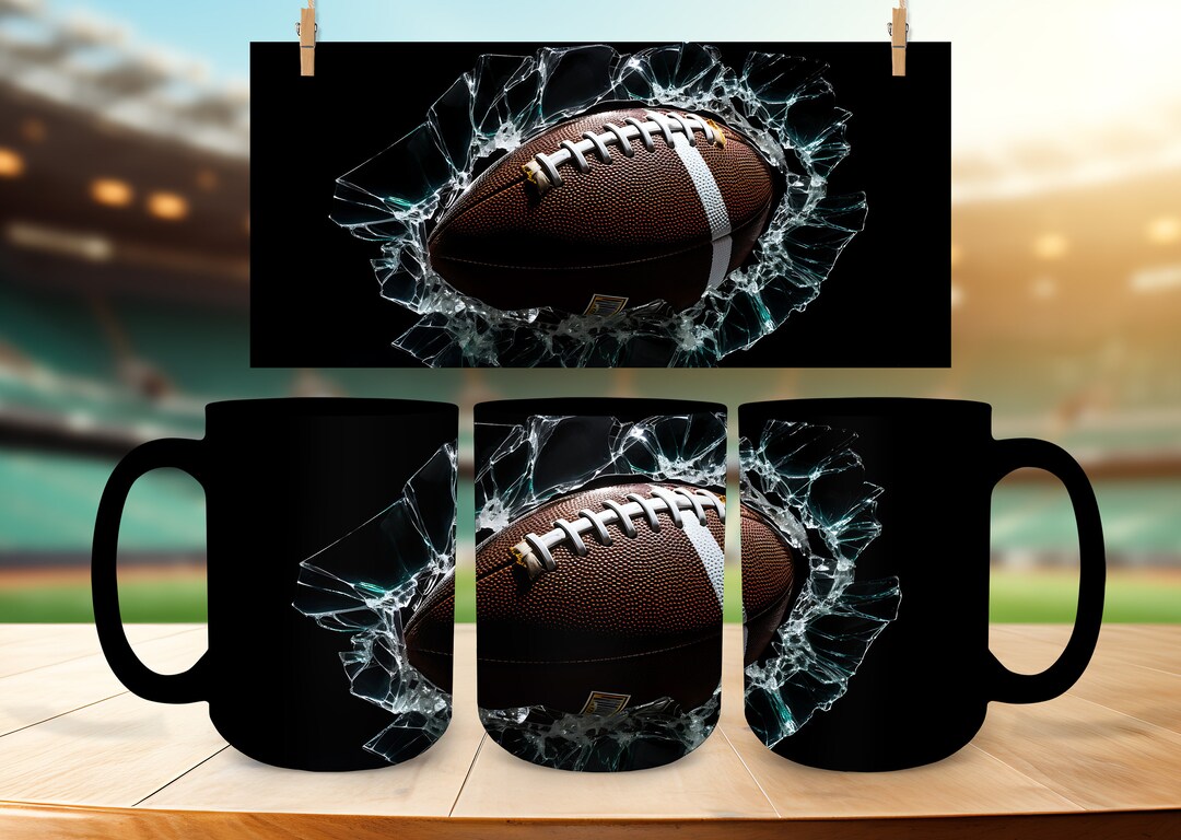 3D American Football Mug Wrap Design Bundle, 3D Sports Mug Wrap Design ...