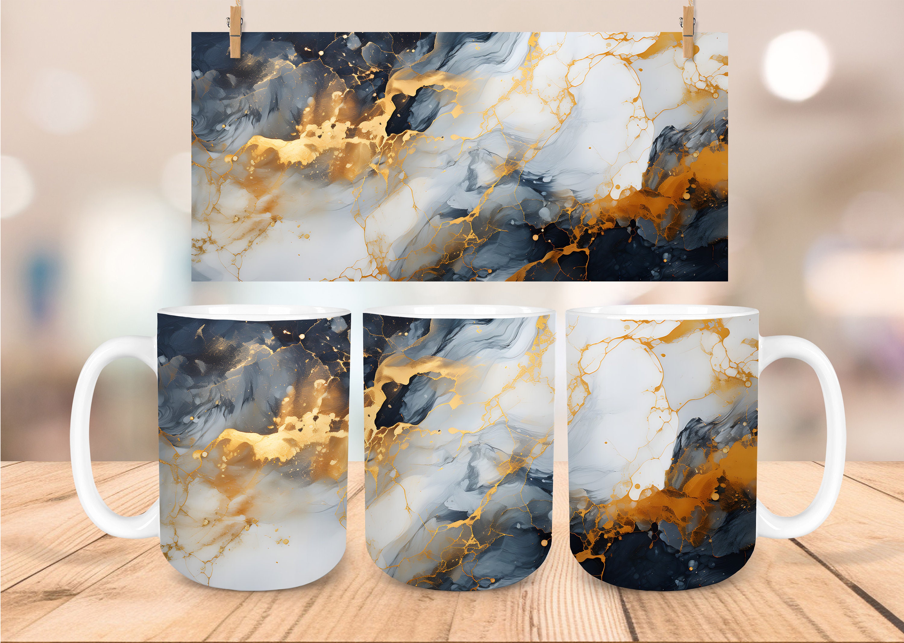 10 Marble Mug Sublimation Bundle, Marbling Mug, Marbling Gift, 11oz & 15oz Mug Template PNG ...