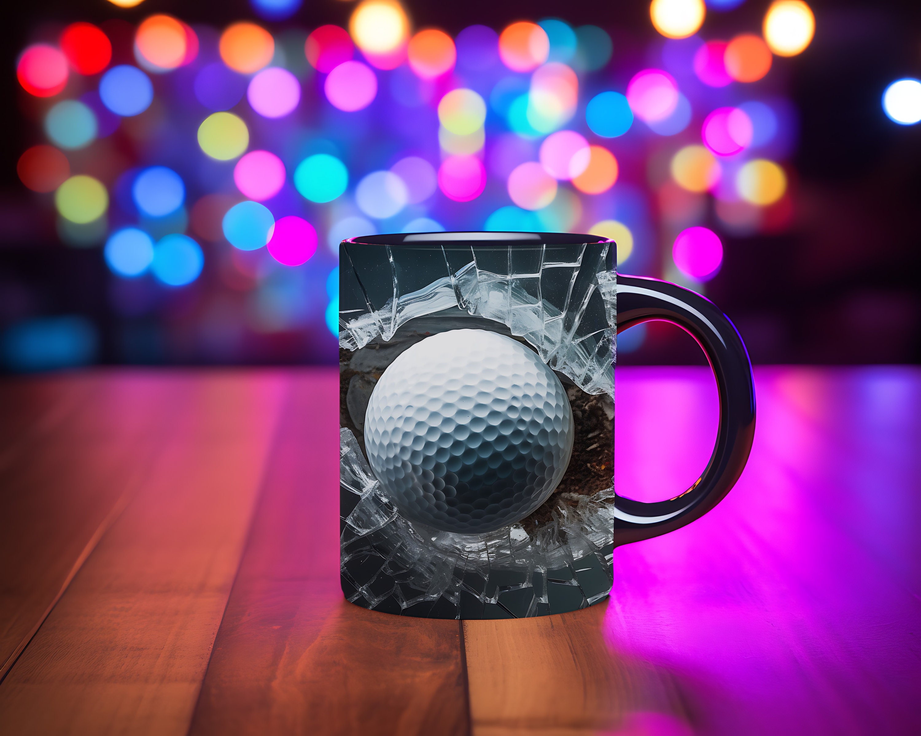 3D Golf Ball Mug Wrap Design Bundle, 3D Golfing Mug Wrap Design, 11oz ...