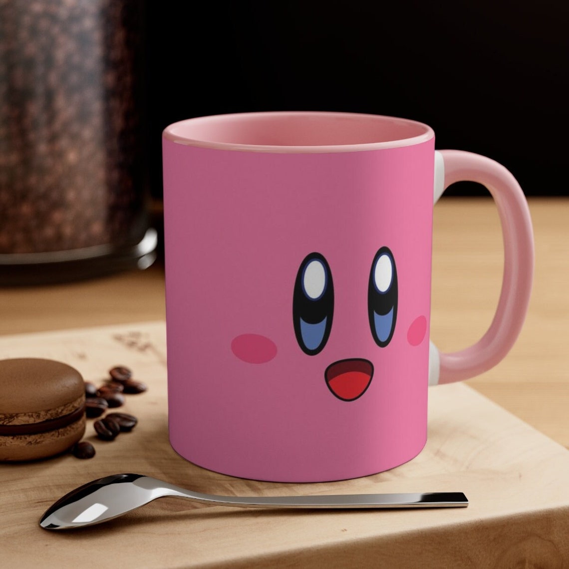 Pink Kirby Face Mug Pink Parody Mug Kirby Coffee Mug 11oz - Etsy