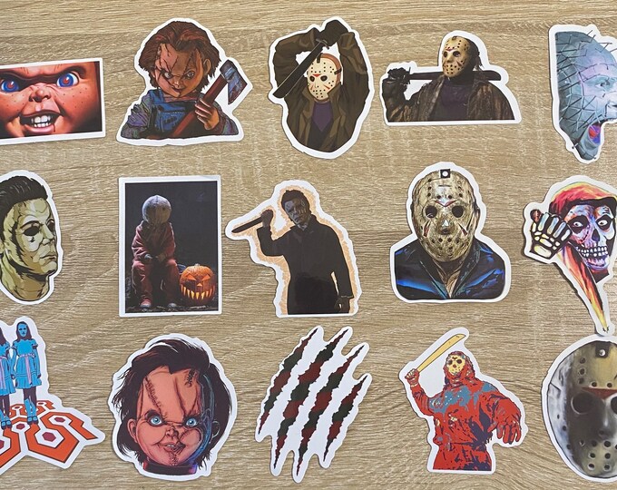 5-50 Pack Horror, Scary Movie Themed Stickers for Laptops, Skateboards ...