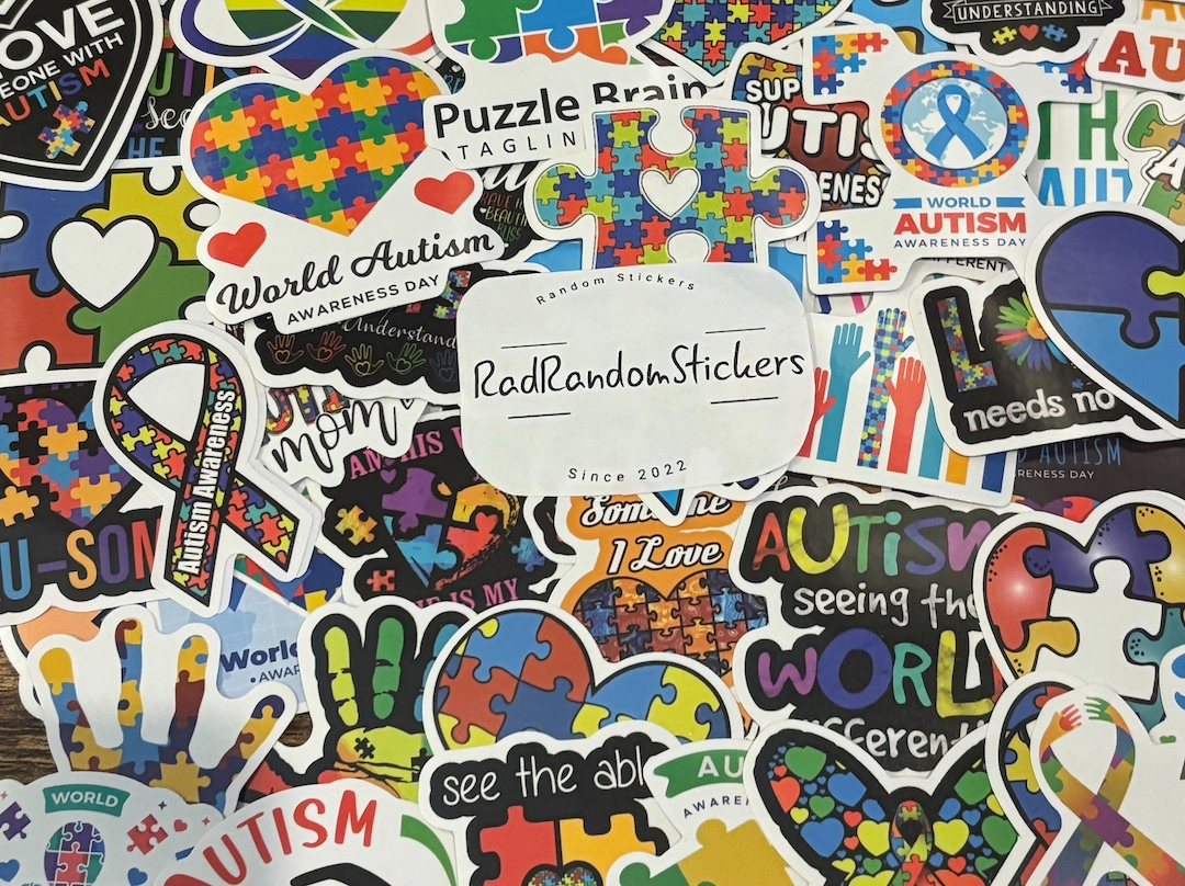 Autism Awareness Pack of Stickers for Laptops, Skateboards, Phones ...