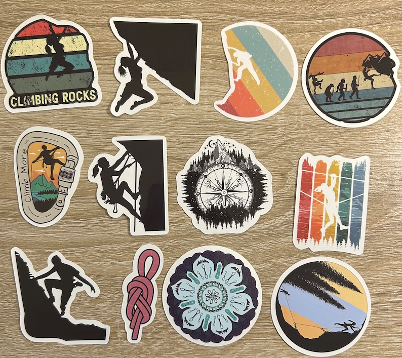 Rock Climbing Stickers Decals for Planners, Journals, Decorations ...