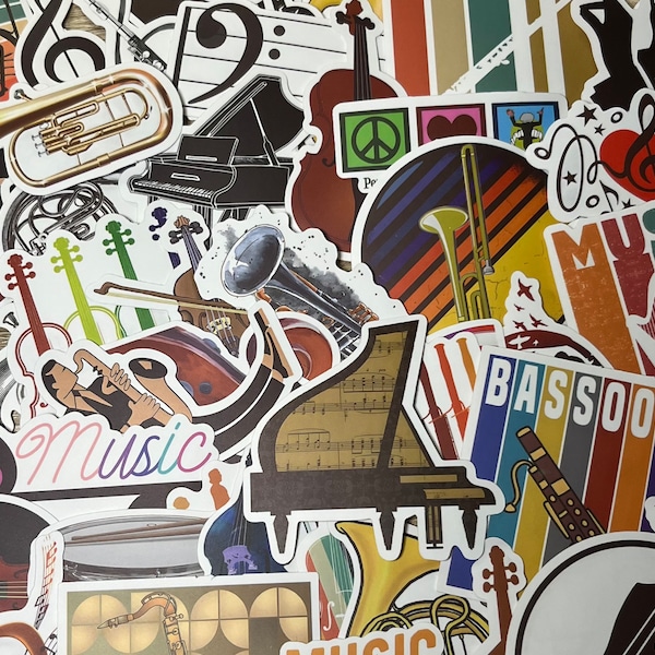 Music Themed Stickers - Etsy