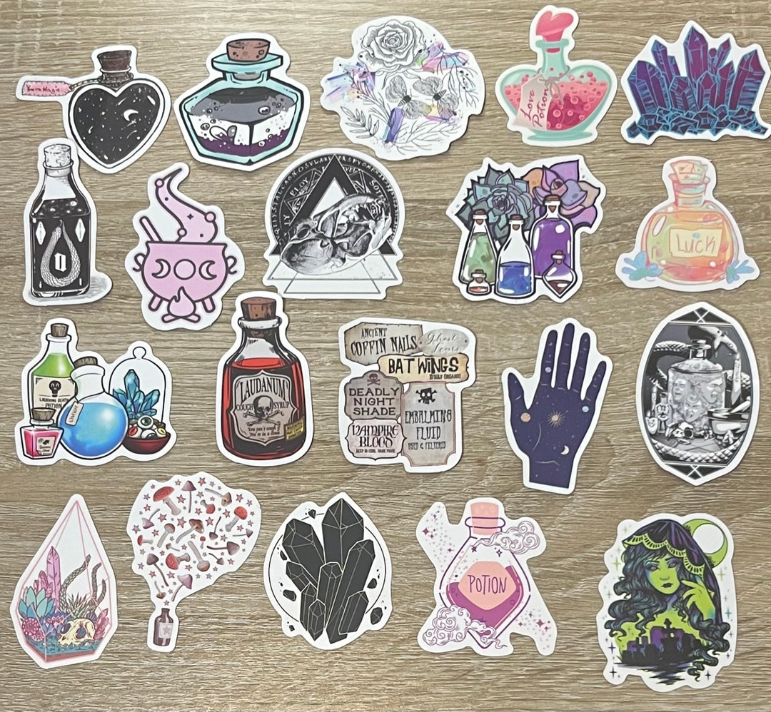 5-50 Pack Apothecary Themed Stickers for Laptops, Skateboards, Phones ...