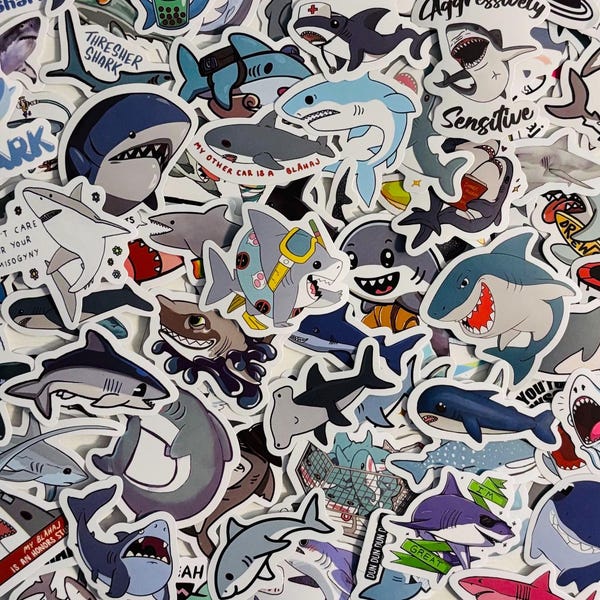 Shark Stickers - Etsy