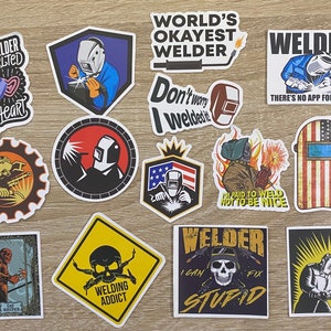 5-50 Pack Welding, Welder Themed Stickers for Laptops, Skateboards ...