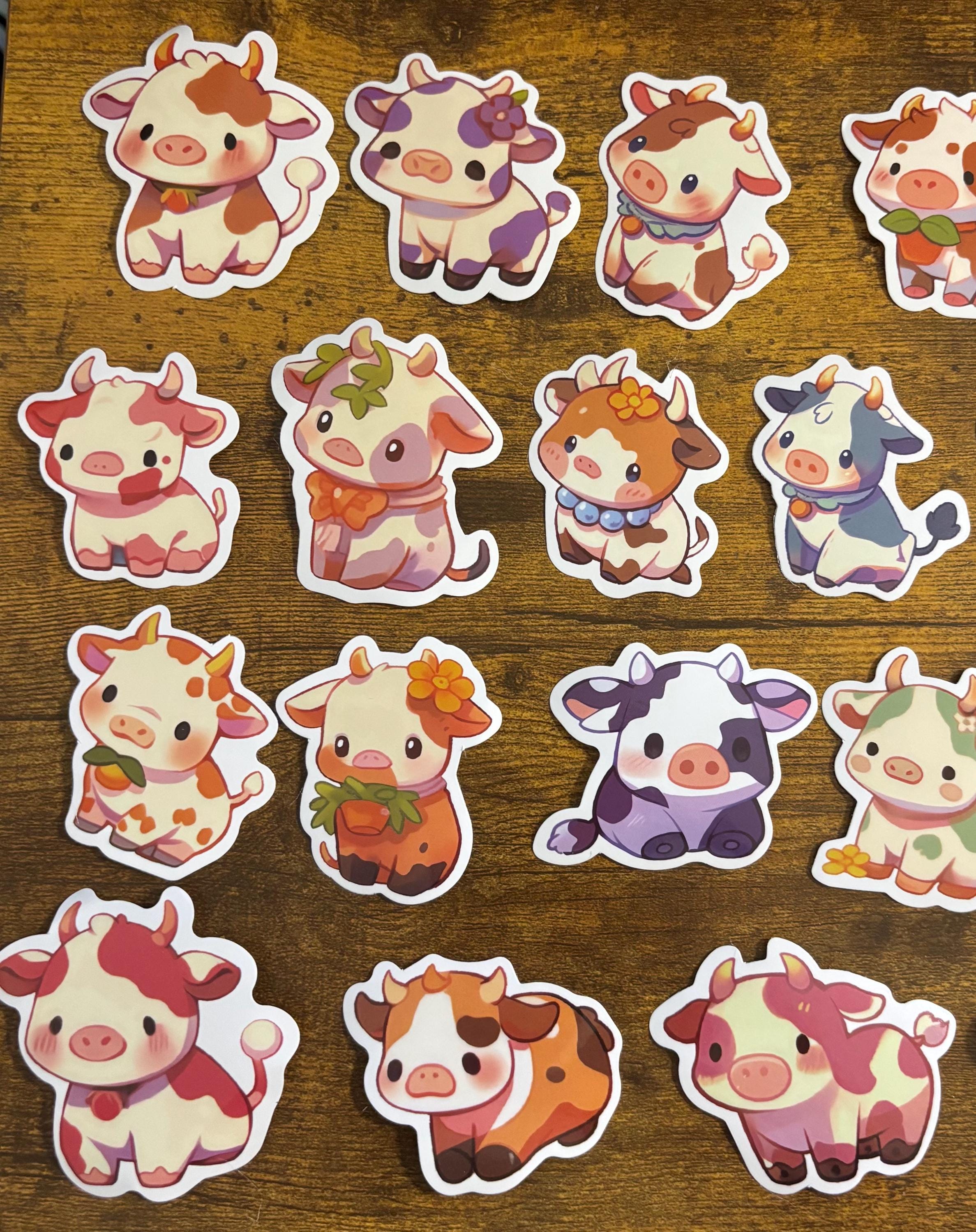 Cow Stickers Pack of 10, 20 or 50 Decals for Planners, Journals ...
