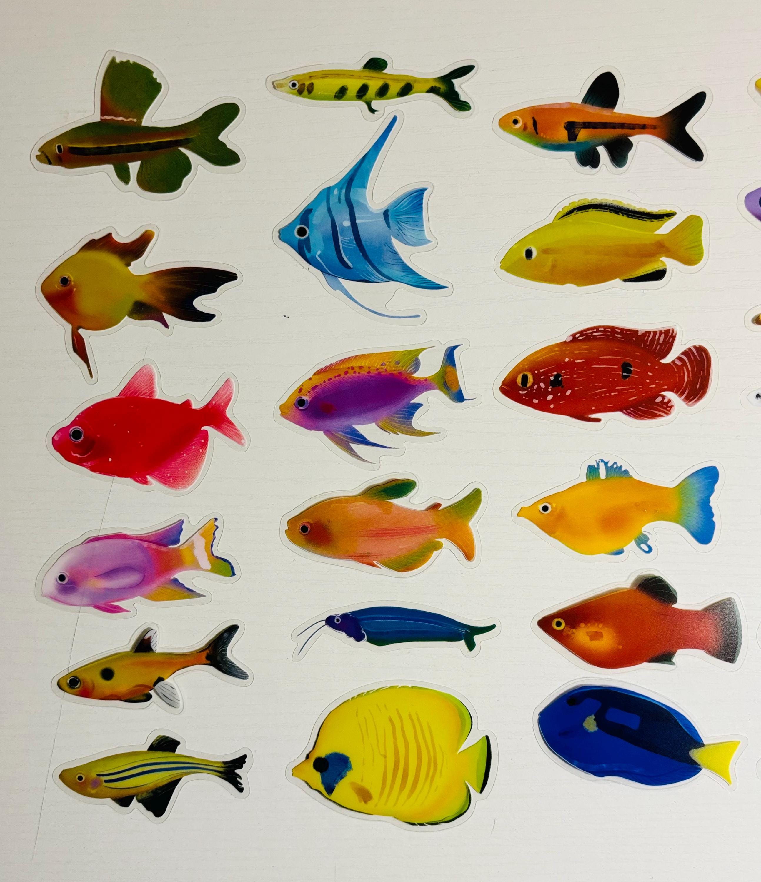 Tropical Fish Stickers, Aquarium Decor, Planner Stickers, Craft ...