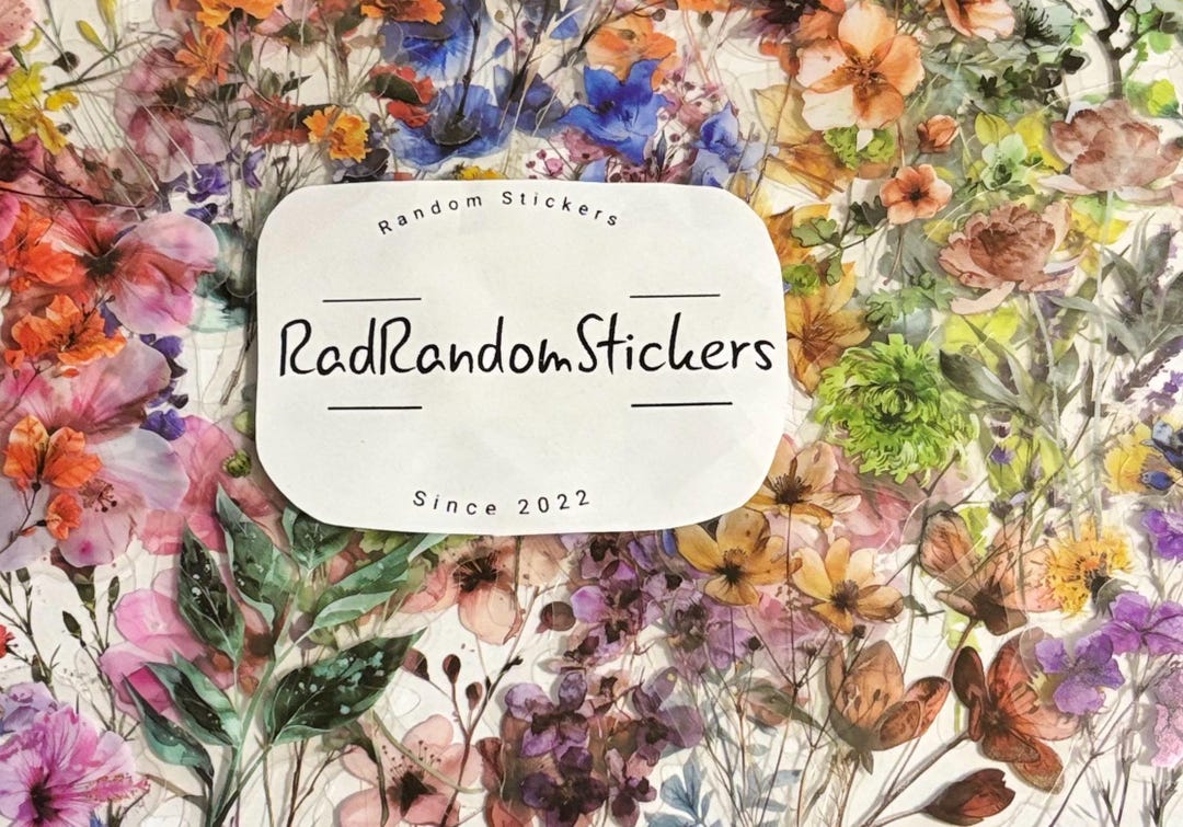 5-50 Pack Wildflower Flower Stickers for Laptops, Skateboards, Phones ...