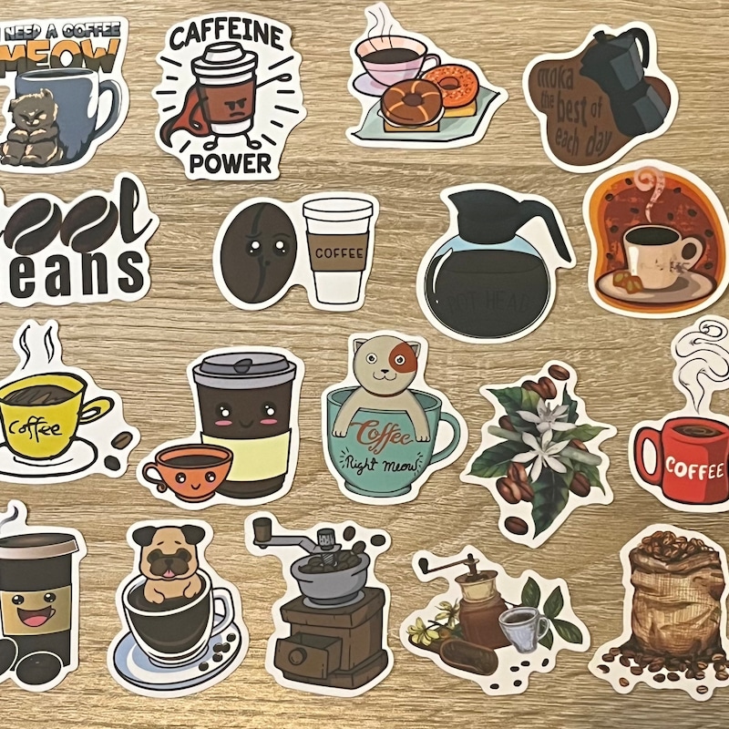 Cute Coffee Stickers - Etsy