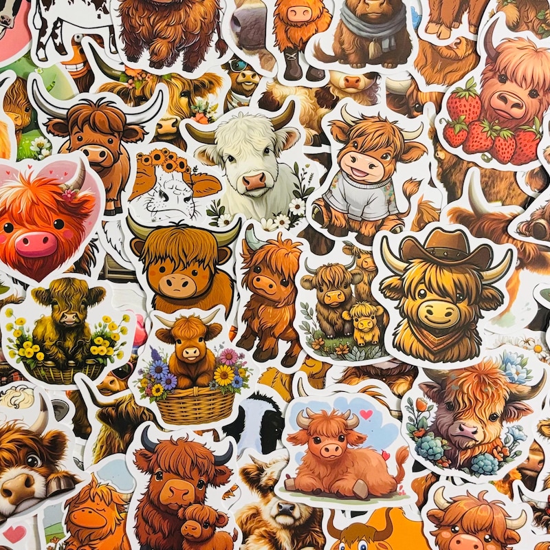 Cow Stickers - Etsy