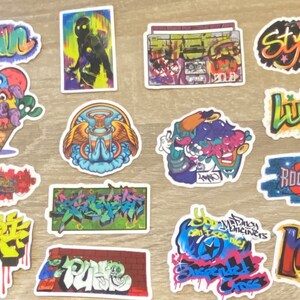 5-50 Pack Graffiti Street Art Themed Stickers for Laptops, Skateboards ...