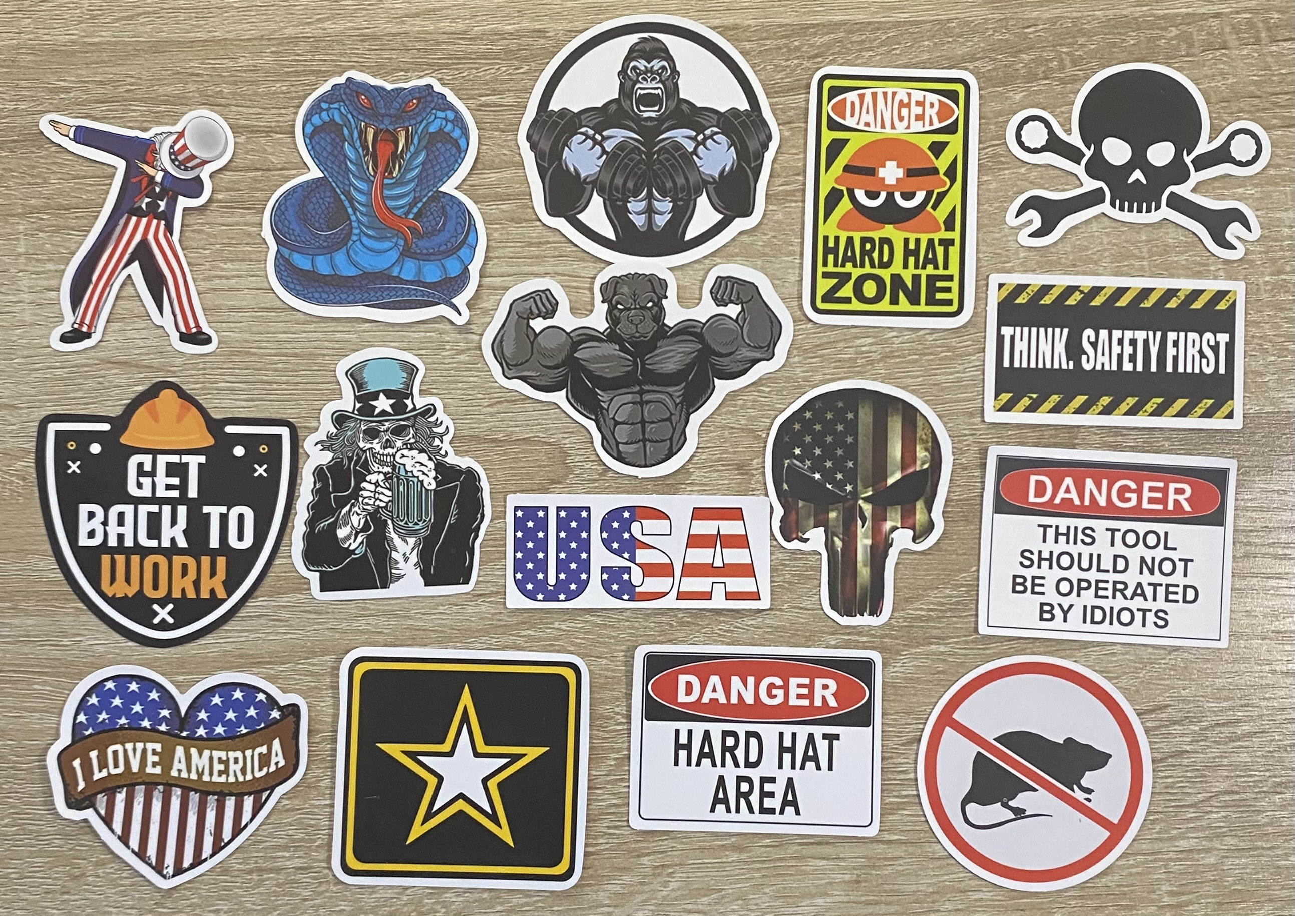 5-50 Pack Hard Hat Construction Themed Stickers for Laptops - Etsy