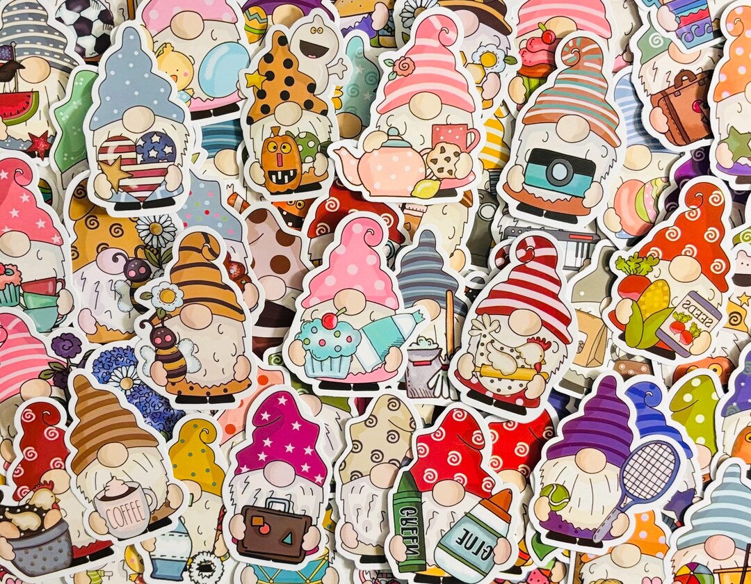 Gnome Stickers, Decals for Planners, Journals, Decorations, Rewards ...