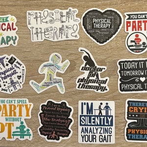 5-50 Pack Physical Therapy Stickers for Laptops, Skateboards, Phones ...