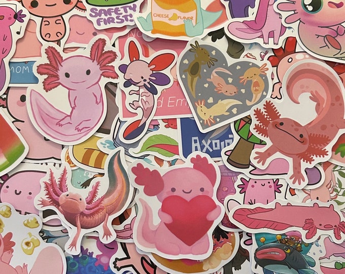 AXOLOTOL Stickers, 15 PIECES, Set of Stickers, Axolotl Sticker Set, UV ...