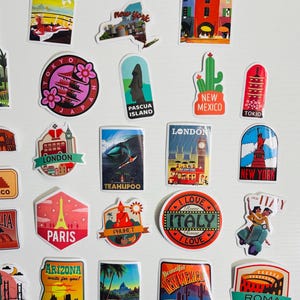World Travel Stickers, Planner Decals, Scrapbook Decorations - Etsy