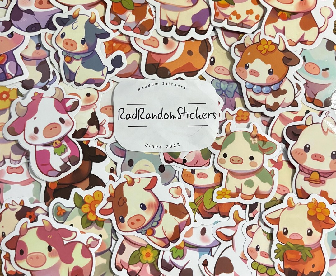 Cow Stickers for Laptops, Skateboards, Phones, Rewards, Water Bottles ...