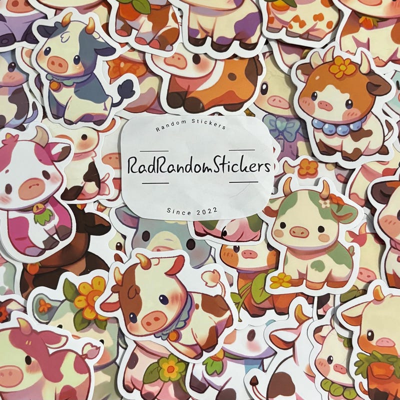 Cute Cow Print Stickers - Etsy