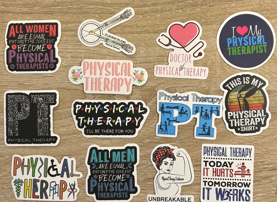 5-50 Pack Physical Therapy Stickers for Laptops, Skateboards, Phones ...