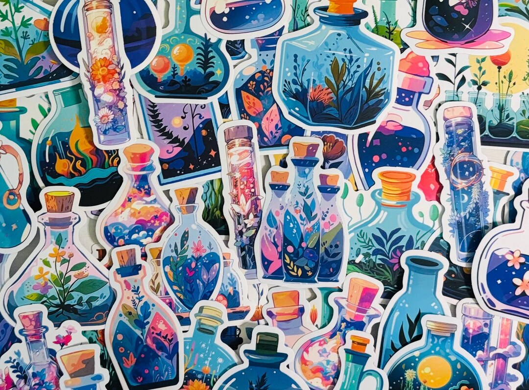 Apothecary Magic Potion Themed Stickers Pack of 10, 20 or 50 Decals for ...