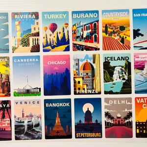 World Travel Stickers, Passport, Journey, Journal Decals - Etsy