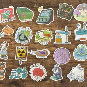 5-50 Pack Science Themed Stickers for Laptops, Skateboards, Phones ...