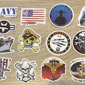 5-50 Pack Navy Stickers for Laptops, Skateboards, Phones, Rewards ...