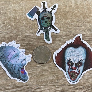 5-50 Pack Horror, Scary Movie Themed Stickers for Laptops, Skateboards ...