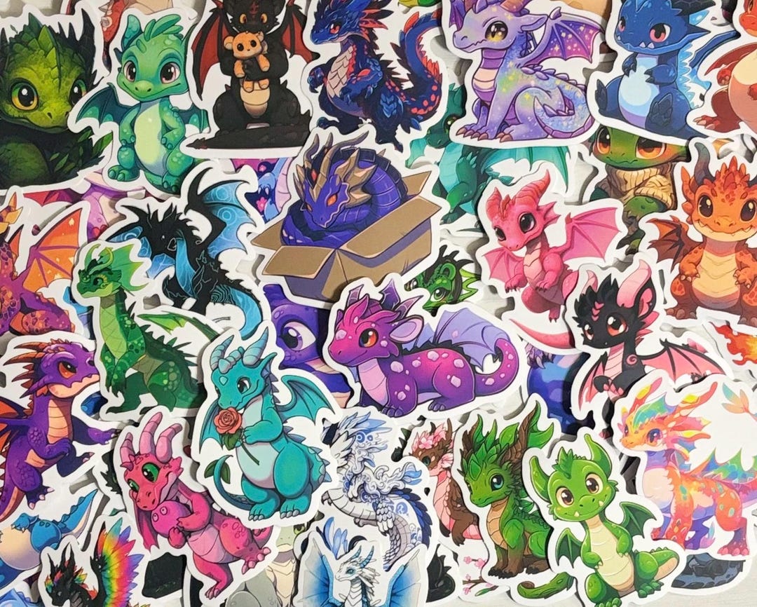 Dragon Stickers Decals for Planners, Journals, Decorations, Rewards ...