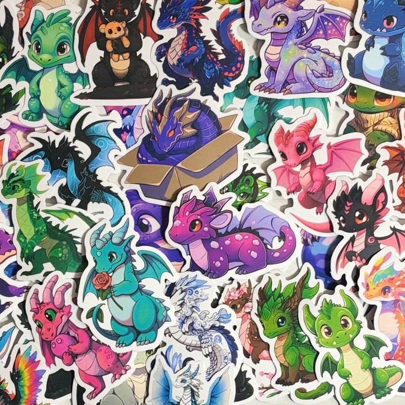 Dragon Stickers - Etsy