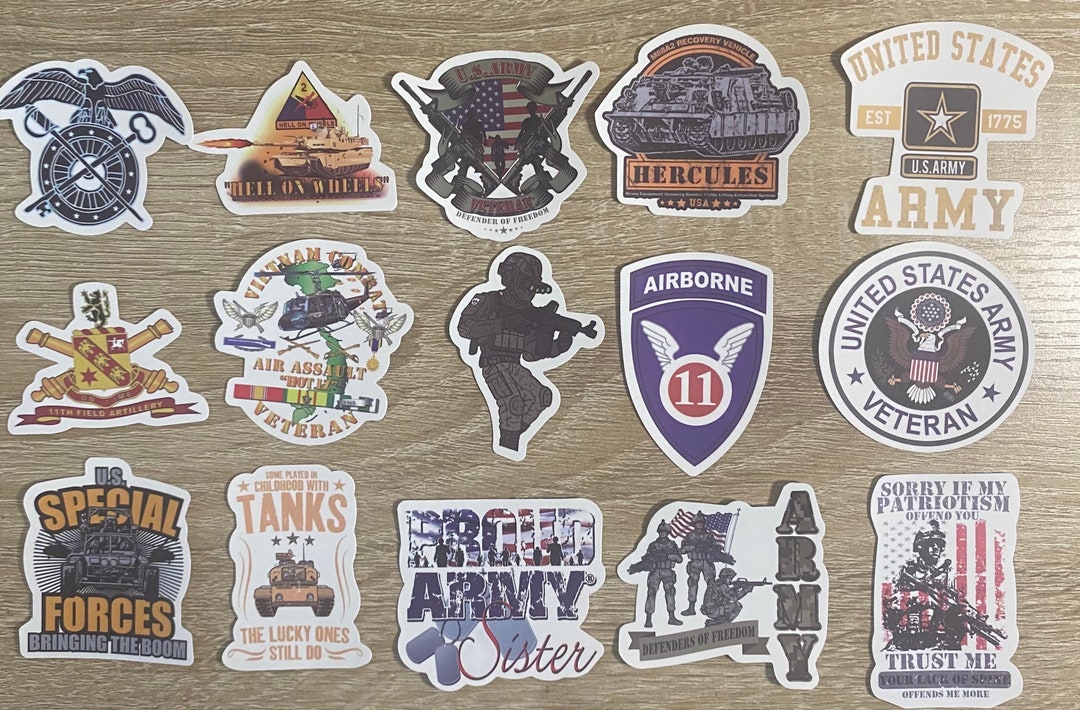 5-50 Pack Army, Military, Veteran Stickers for Laptops, Skateboards ...