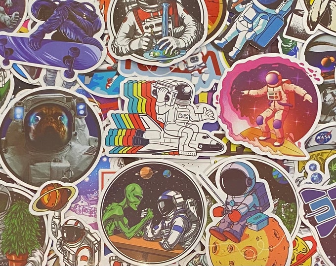 Planets Themed Stickers Pack, Space Sticker Set, Galaxy, Moon, Cosmos ...