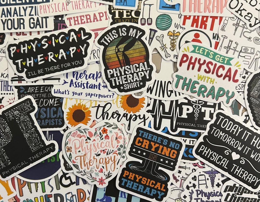5-50 Pack Physical Therapy Stickers for Laptops, Skateboards, Phones ...