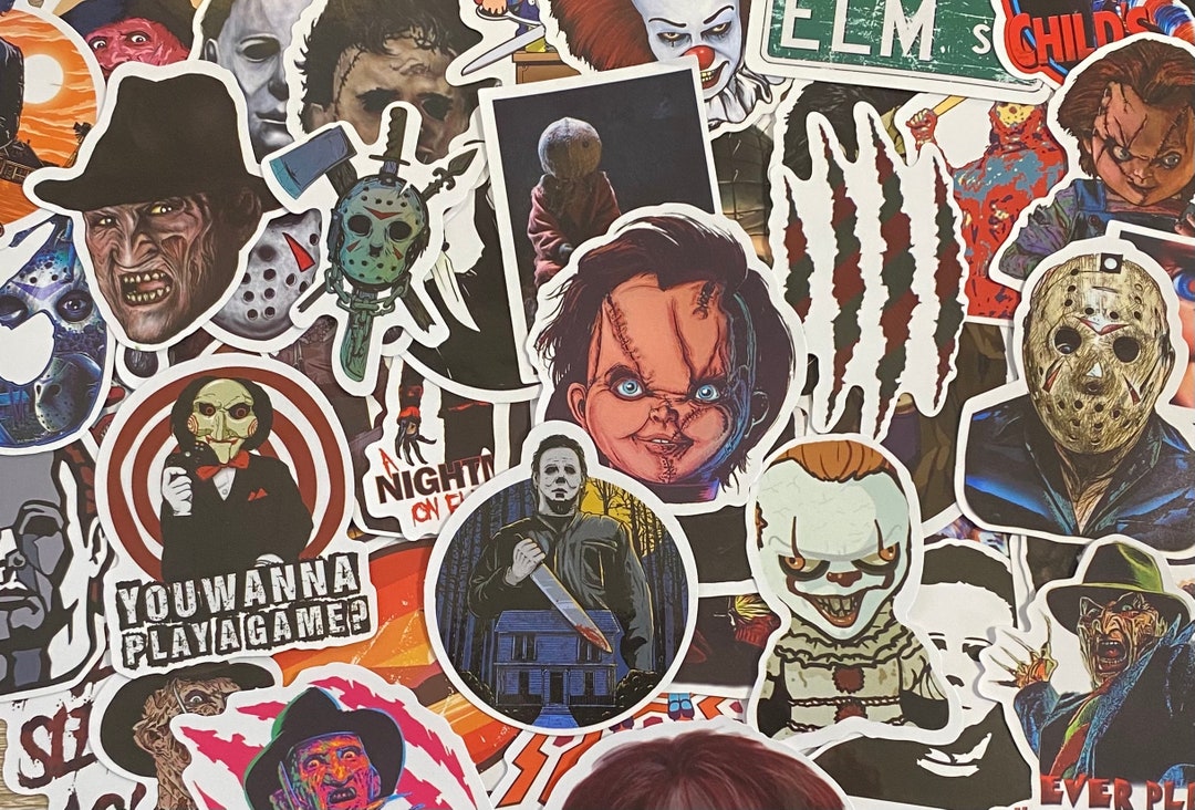 5-50 Pack Horror, Scary Movie Themed Stickers for Laptops, Skateboards ...
